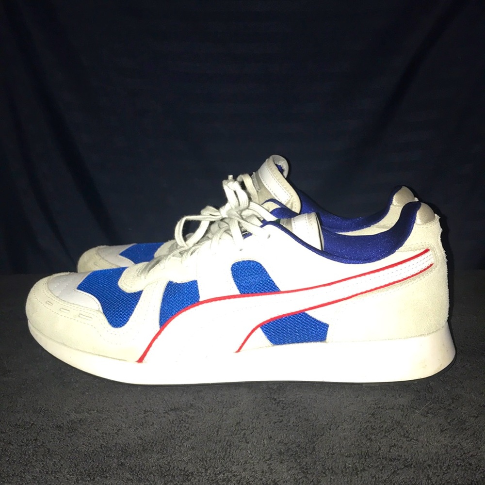 Puma R-System Men's Red, White & Blue Sneakers 9.5 - Gem
